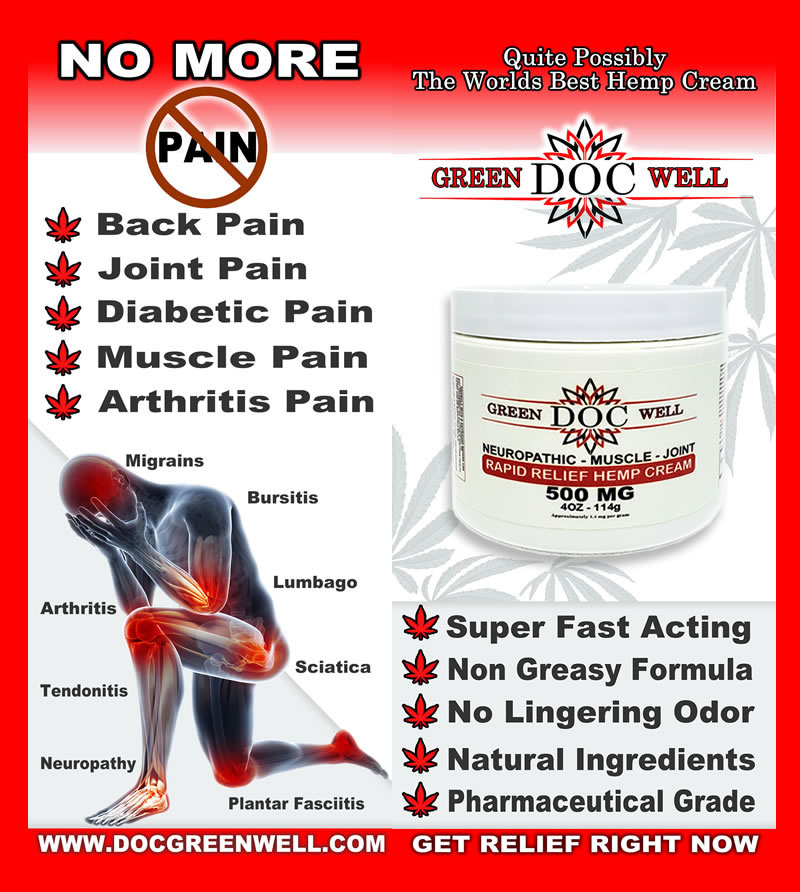 Doc Green Well Rapid Relief Hemp Cream - Doc Green Well Rapid Relief ...